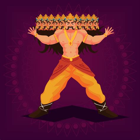 Ravana Man Demon Dussehra 11143451 Vector Art At Vecteezy