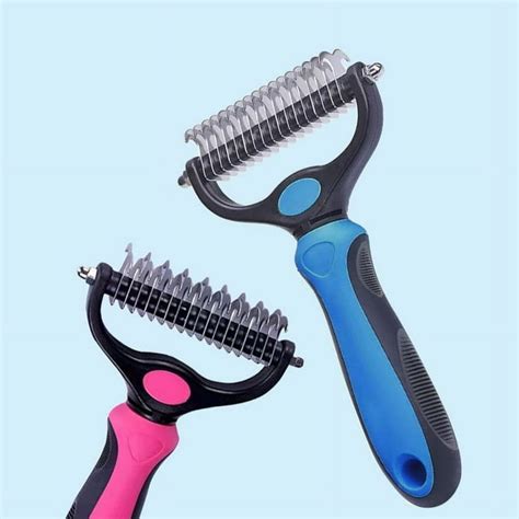 Com1950s Pet Grooming Tool 2 Sided Undercoat Rake For Dogs Andcats Safe