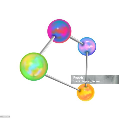 Bright Complicated Chemical Structure With Atomic Bonds Isolated On White Stock Illustration Bright Complicated Chemical Structure With Atomic Bonds Isolated On White Stock Illustration