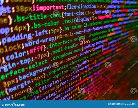 Javascript Code In Bracket Software It Coding On Monitor Screen