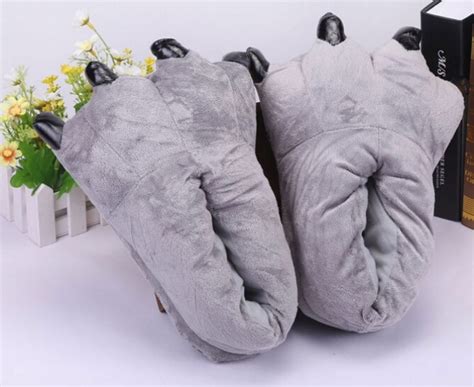 Купити Хатні капці кігурумі Лапи Сірі 37 40 р Gp Прикольні тапки Плюшеві домашні тапочки