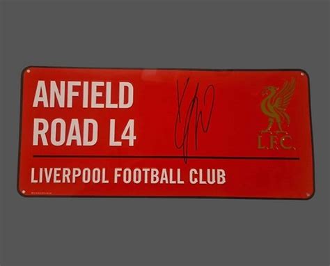 Jurgen Klopp Signed Liverpool Anfield Road Sign Charitystars