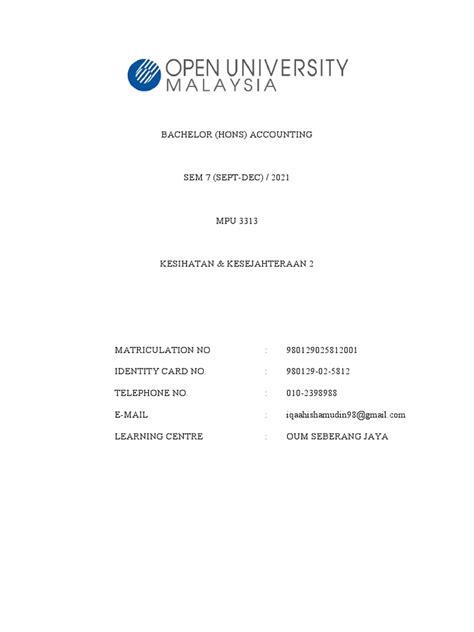 Assignment Mpu 3313 Pdf