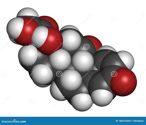Prednisone Corticosteroid Drug Molecule Atoms Are Represented As