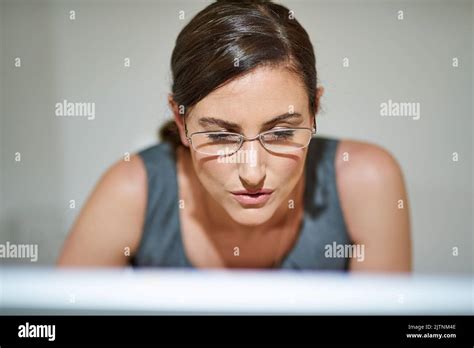 She Protects Herself From Eye Strain By Wearing Glasses A Professional