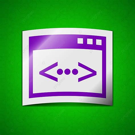 Iconic Programming Code A Stylish And Colorful Label Stuck On A Green Background Photo And