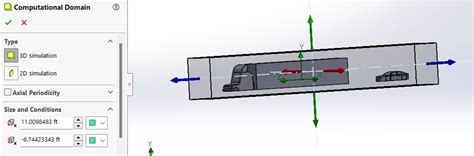 solidworks flow simulation semi truck drafting and drag impacts