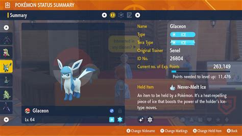 Went About 3 Days Not Realizing I Caught A Shiny Glaceon R Pokemonscarletviolet