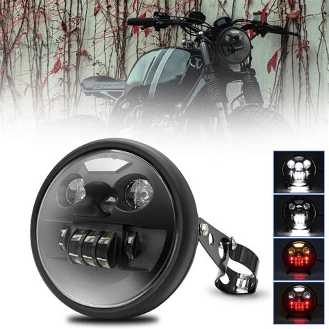 7 Inches Round Led Headlight Casing Kit High Low Beam Motorycle Headlight With Drl Turn Sinal