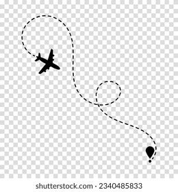 Concept Sex Travel Airplane Route Plane Stock Vector Royalty Free