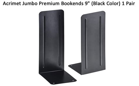 Acrimet Sujetalibros De Metal Jumbo De 9 Pulgadas