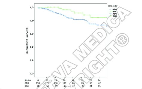 —cumulative Survival According To The Growth Pattern Lepidic Vs Download Scientific Diagram