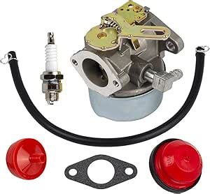 Carkio Carburateur Carb kit avec filtre à carburant Primer ampoule Compatible with Tecumseh