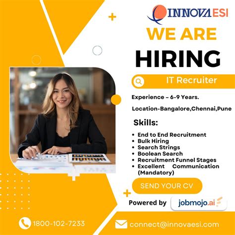 Innova Esi On Linkedin Jobopening Hiringnow Itrecruiter Recruitmentjobs Bangalorejobs