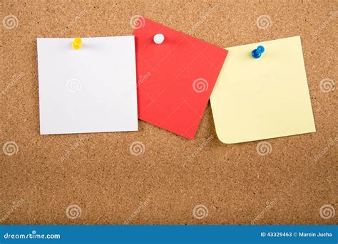 Sticky Note Memo Card On Board Stock Image Image Of List Board 43329463