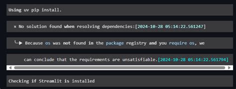 requirements txt error community cloud streamlit
