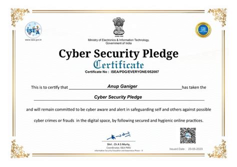Cyber Security Pledge Provided By Government Anup Ganiger