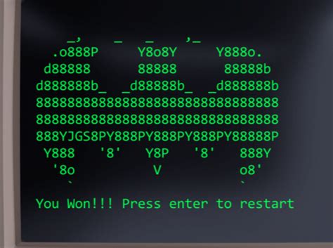 My Last Level Winning Screen A Batman Ascii Art Talk Gamedev Tv