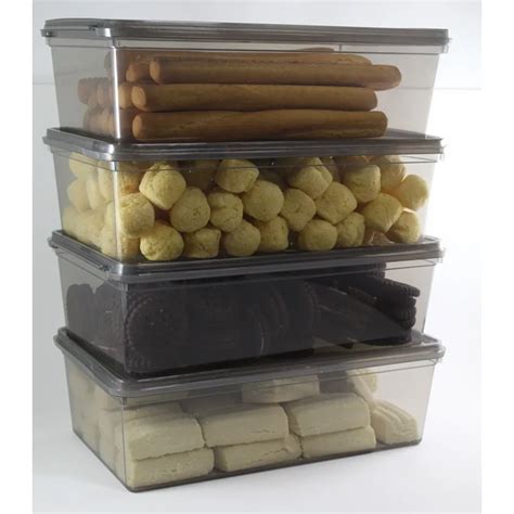 10 Piece Anthracite 2l Lockable Storage Container Set