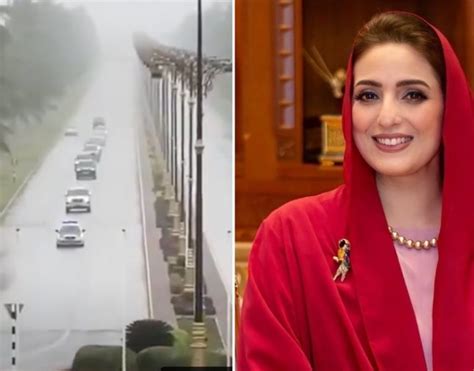 شاهد موكب حرم سلطان عمان لحظة وصولها إلى ولاية صلالة في زيارة مفاجئة