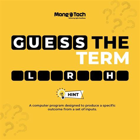 Programmingpuzzle Guesstheterm Techquiz Mangotech Solutions