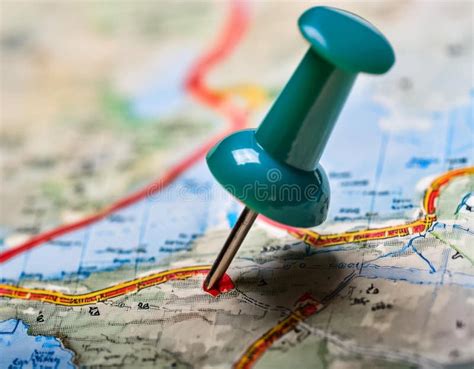 Marker Pointing To A Specific Location On A Map Representing