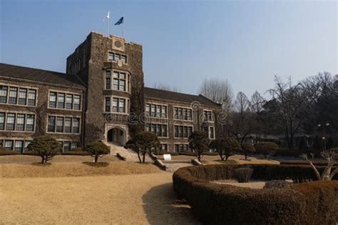 Yonsei University Underwood Hall And Yeonhi Hall In Seoul During Winter Morning At Seodaemun Gu