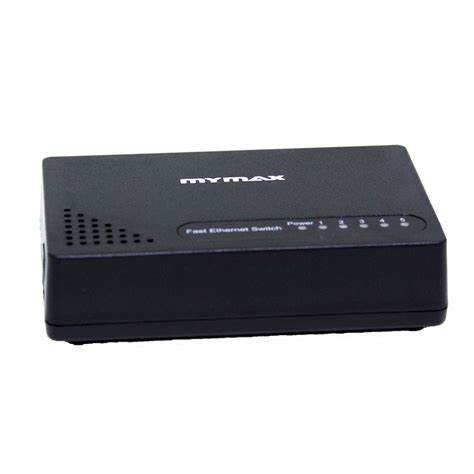 Switch 5 Portas 10 100mbps Preto Mymax Do Brasil
