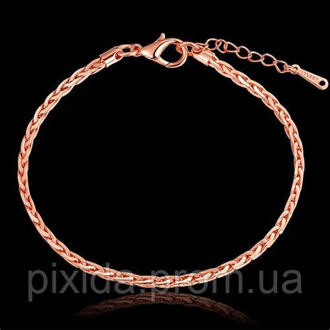 Браслет косичка квадрат покриття золото 18К проба Id75554207 цена 119 ₴ купити на Promua