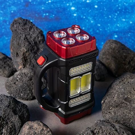 Portable Solar And Usb Rechargeable Led Lantern Flashlight 1500mah Nickel Battery Flashlight