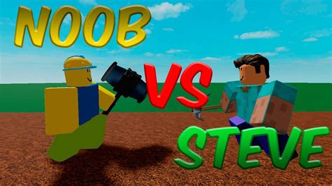 Minecraft Steve Vs Roblox Noob Youtube