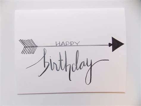 Arrow Birthday Card Birthday Card Happy Birthday Card Etsy
