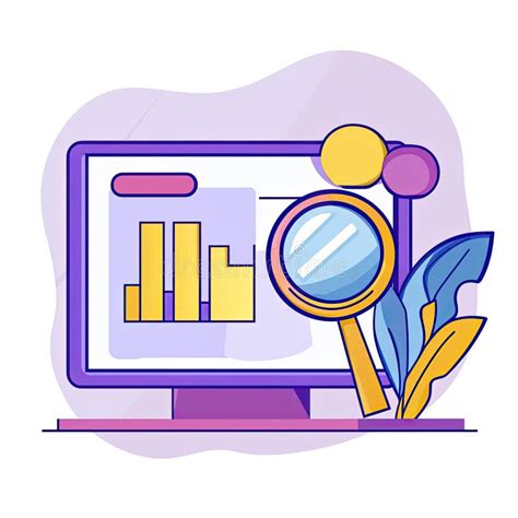 Data Analysis Magnifying Glass On Chart Stock Image Image Of Data Strategy 353446751