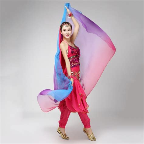 Gradient Veil Shawl Scarf Women Dance Belly Bollywood Costume Shopee