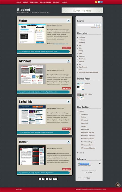Widget Blogger Templates Galery Septembrie 2011