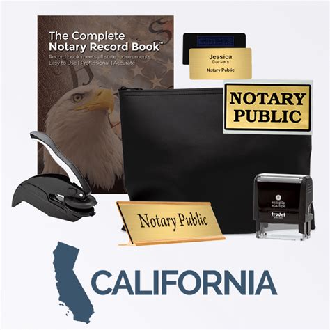 California Deluxe Notary Kit W Journal And Pouch All State Notary