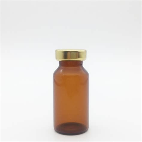 8ml 앰버 무균 세럼 바이알 골드 캡 의 고품질 8ml 앰버 무균 세럼 바이알 골드 캡