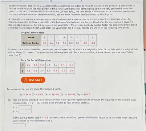 Solved Serial Correlation Also Known As Autocorrelation