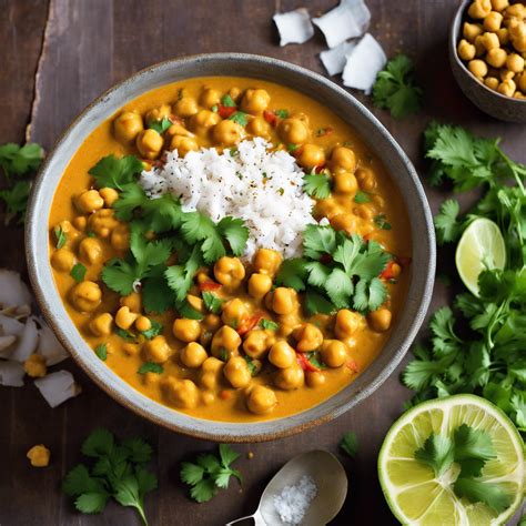 Coconut Chickpea Curry Recipe Cookaifood