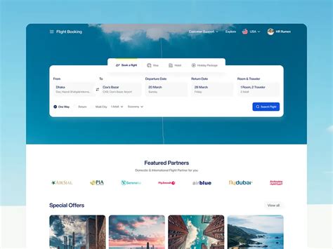 Flight Booking Website Designs Themes Templates And Downloadable