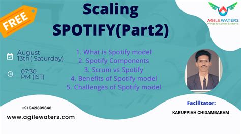 Free Webinar By Agilewaters Scaling Spotify Part2 Tickets By Agilewaters Consulting Saturday
