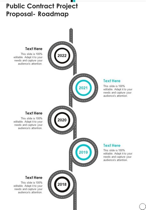 Public Contract Project Proposal Roadmap One Pager Sample Example Document