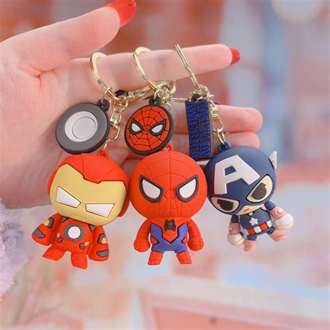 Jual Gantungan Kunci Kartun Spider Man Tas Liontin Silikon Gantungan