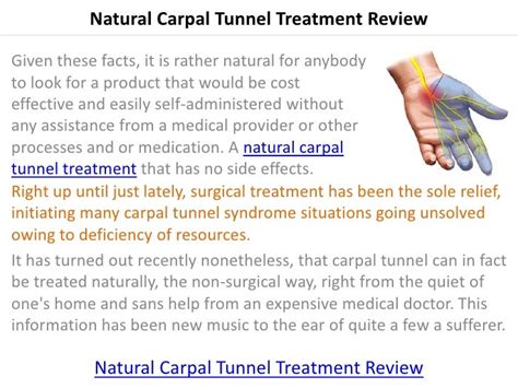 Natural Carpal Tunnel Treatment Review