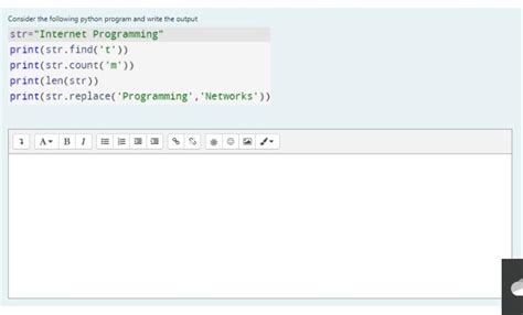 solved consider the following python program and write the