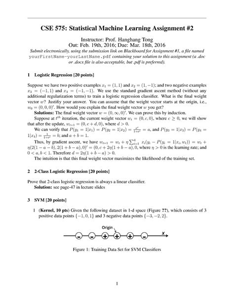 Asu Assignment 2 Sol Cse 575 Statistical Machine Learning Assignment Instructor Prof