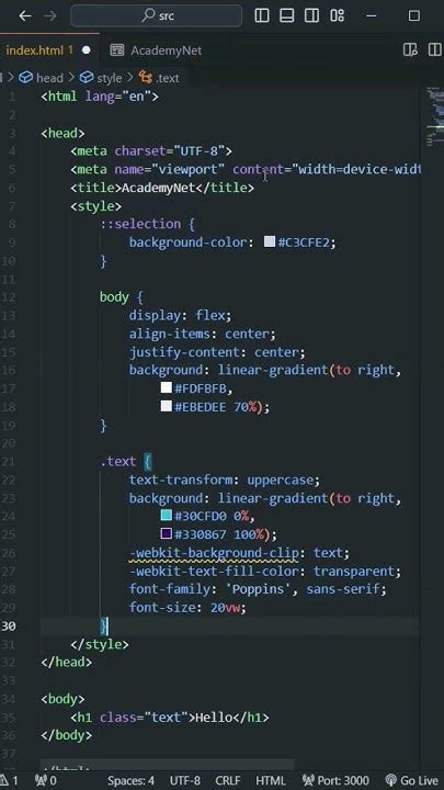Gradient Text Color Asmr Coding Html Css Youtube