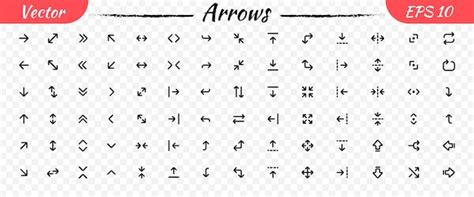 Jeu Dicônes Vectorielles De Flèche Collection De Signes De Flèche