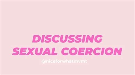 Petition · Include Much More Focus On Sexual Coercion As A Topic Within