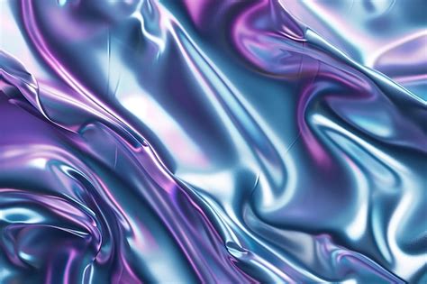 Premium Photo Metallic Abstract Wavy Liquid Background